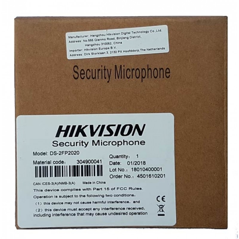DS-2FP2020 CCTV Microphone from HIKVision